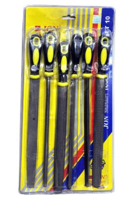 Jon Bhandari Tools 6 pcs Premium Assorted File Set with Handle- 10 inch ...