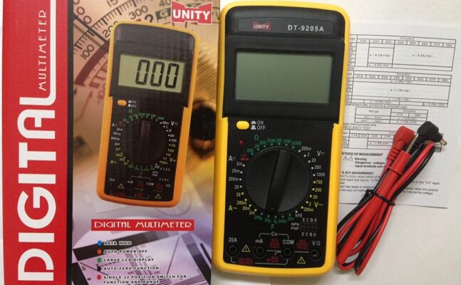 Unity Branded Digital Multimeter DT9205A With Capacitance Current ...
