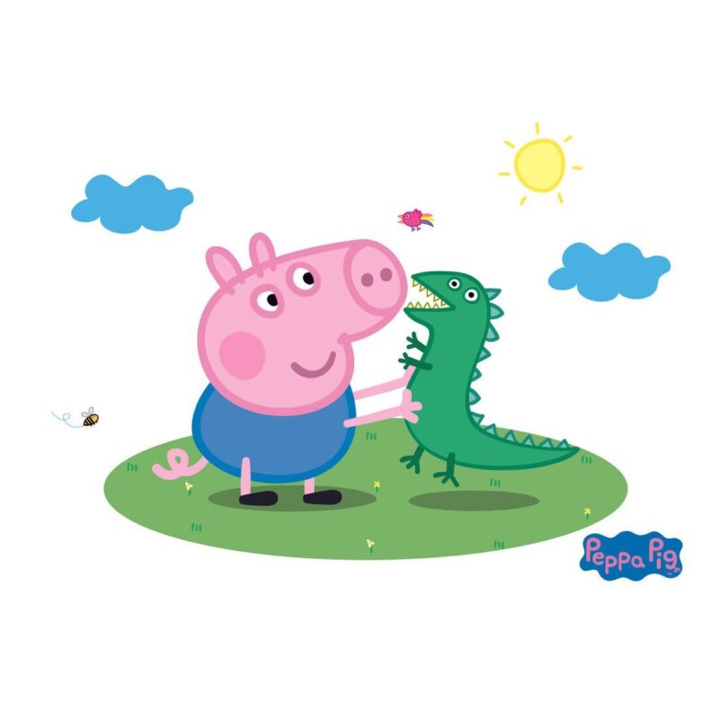 Asian Paints Peppa Pig Captain George with Mr.Dinosaur Wall Sticker Buy ...
